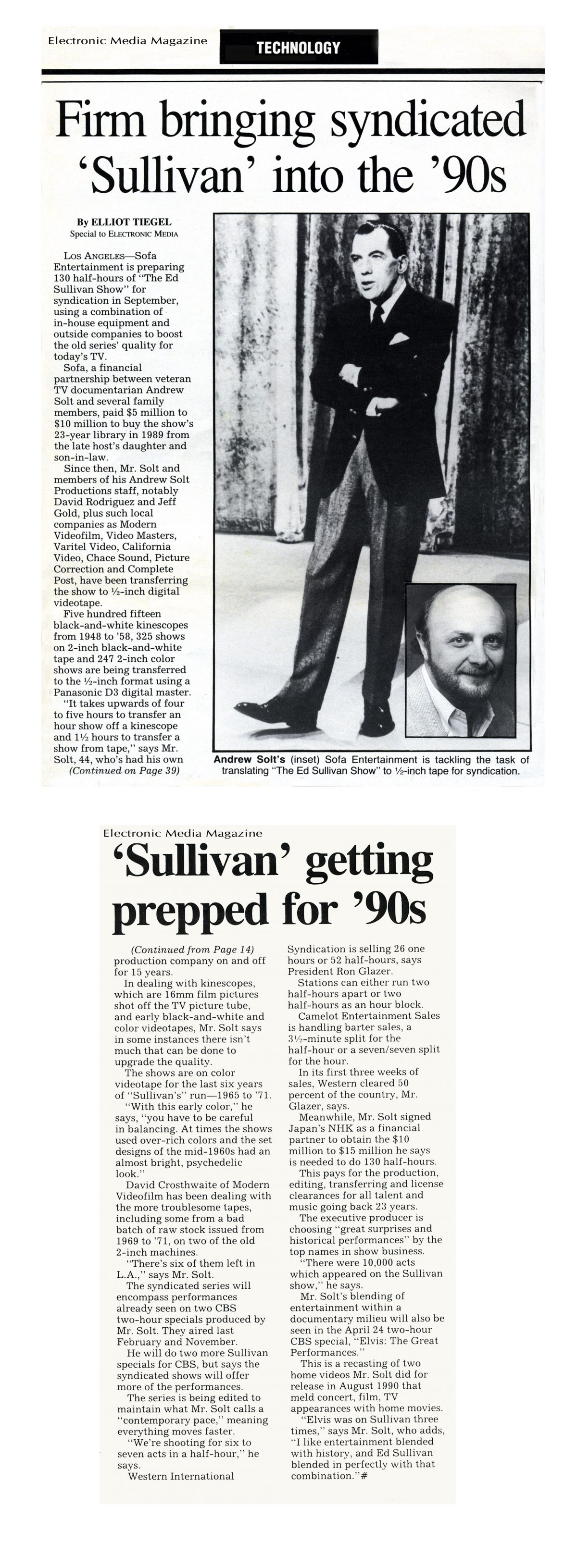 Electronic Media Magazine: Firm bringing syndicated 'Sullivan' into the ...